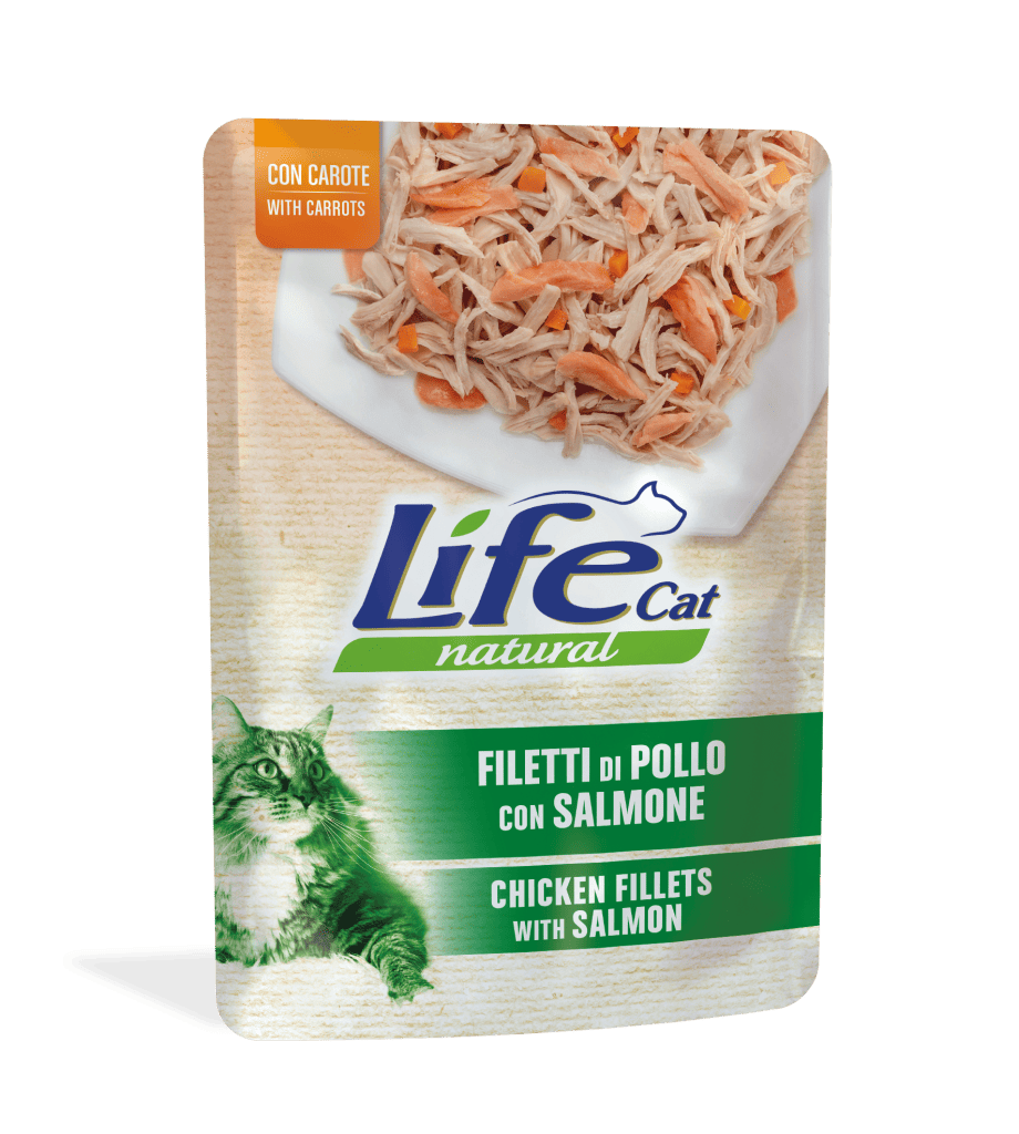 Envelope 70gr Chicken fillets with salmon and carrots - Life Natural