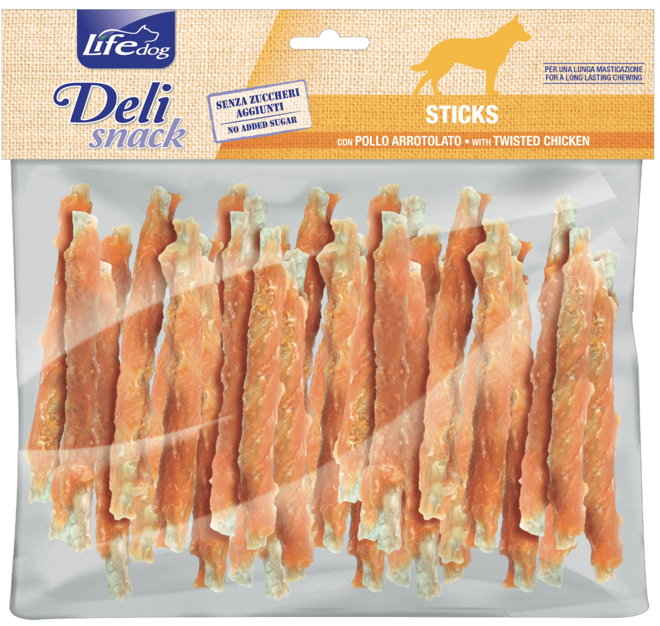 Delisnack: Stick with rolled chicken - BIG BAG 500gr - Life Natural