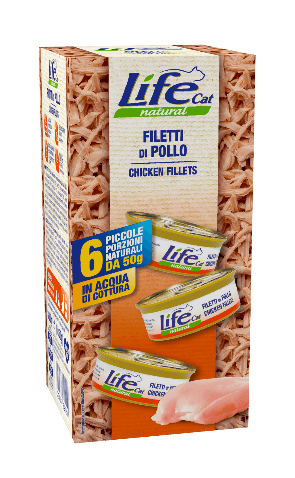 Multipack 6x50gr Filetti di pollo - Life Natural
