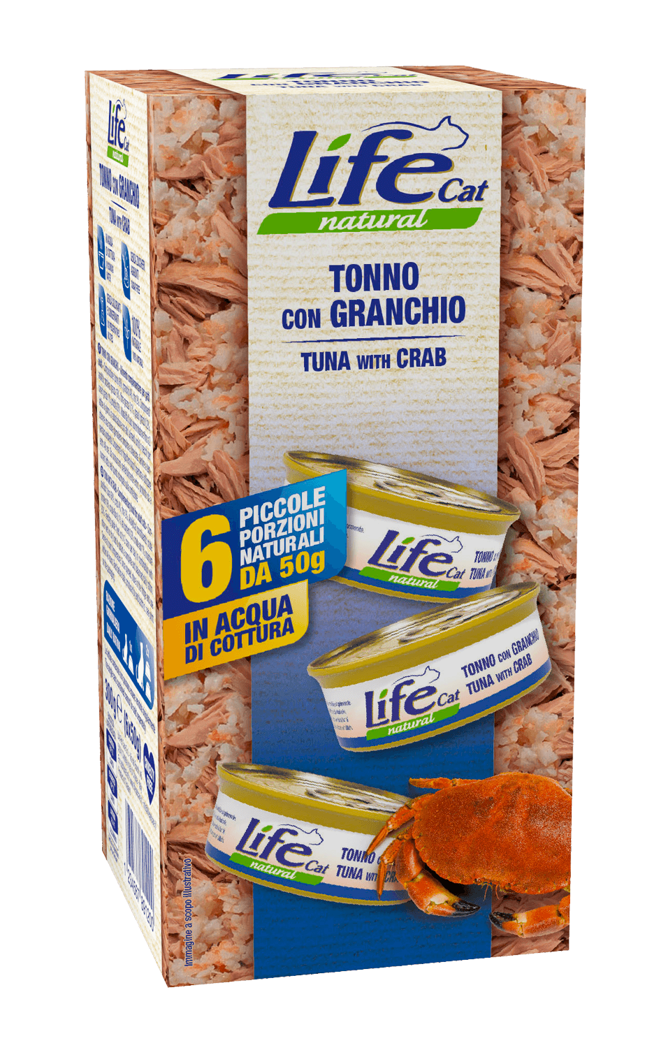 Multipack 6x50gr Tonno con granchio - Life Natural