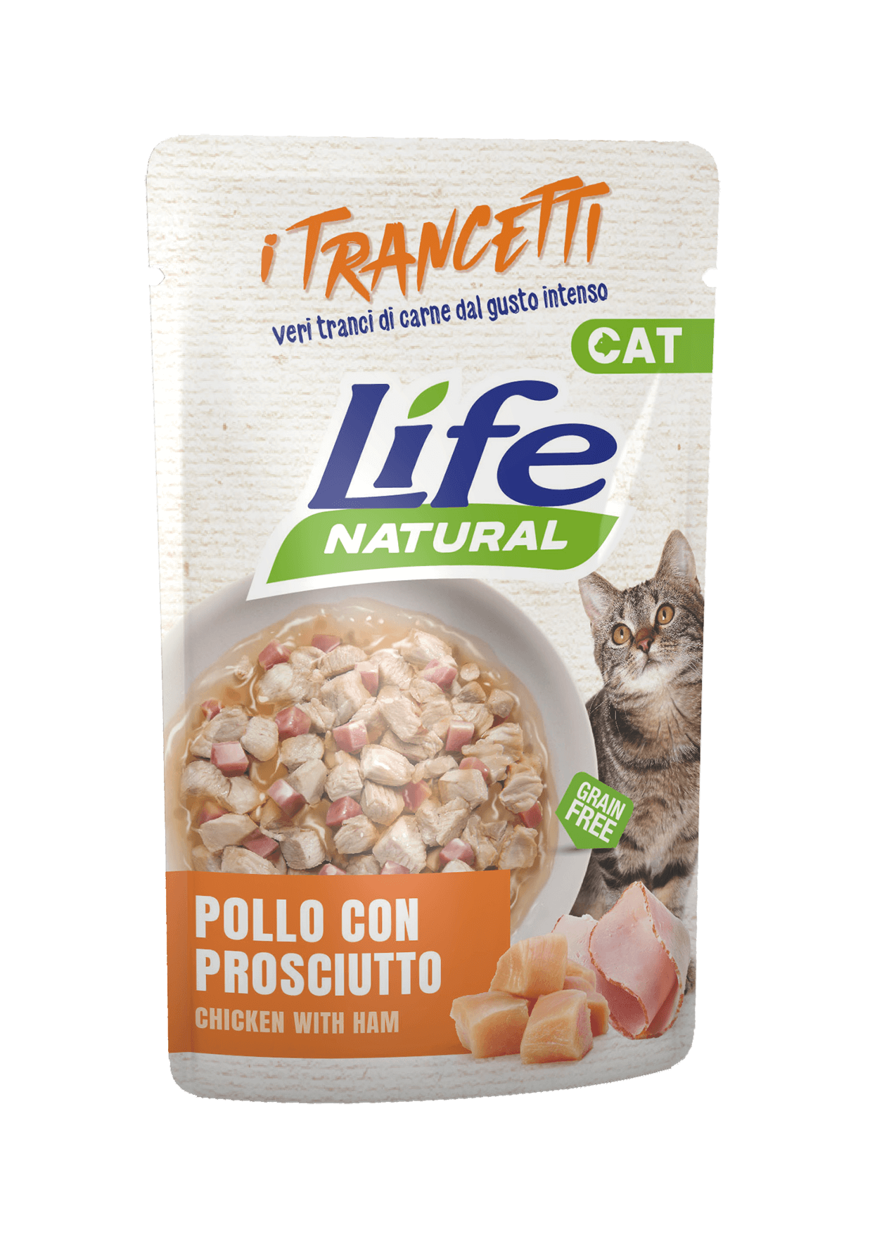 Busta 55gr Trancetti - Pollo con prosciutto - Life Natural